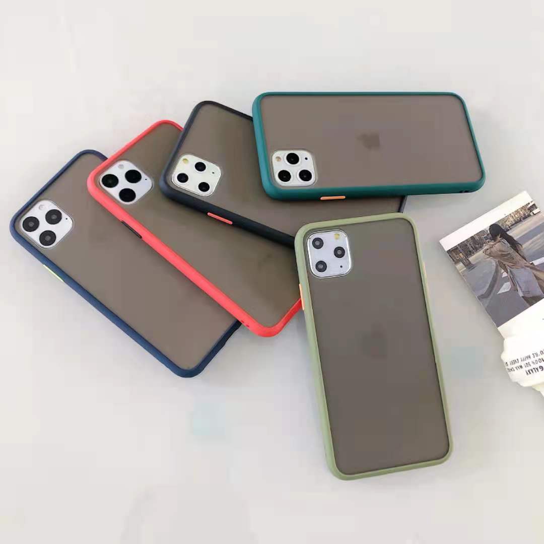 เคสกันกระแทก ปุ่มสีผิวด้าน ออปโป้A37 OPPO Reno2F Reno4Z Reno3pro Reno4 ...