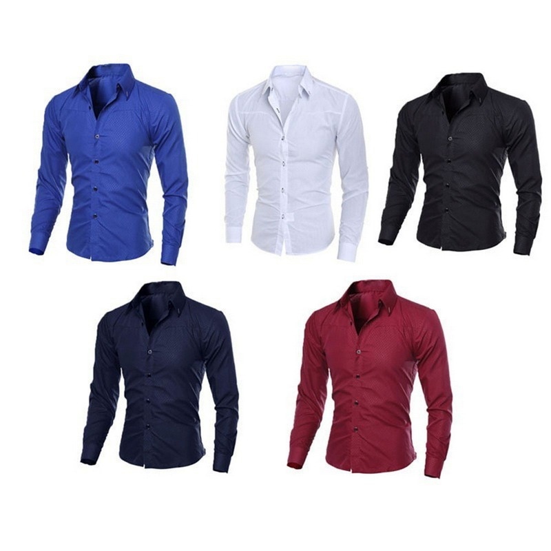 Top Quality Men Dress Shirt Non Iron Fashion Long Sleeve Business ...