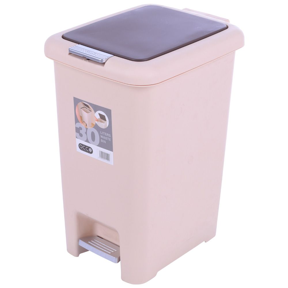 DUSTBIN SQUARE ACCO G2210 30L BEIGE - Baanthai2019 - ThaiPick