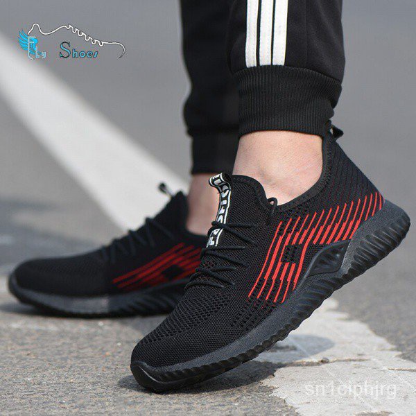 Fly ShoesMale Safty Shoes Comfort Work Shoes Puncture-Proof Work Boots ...