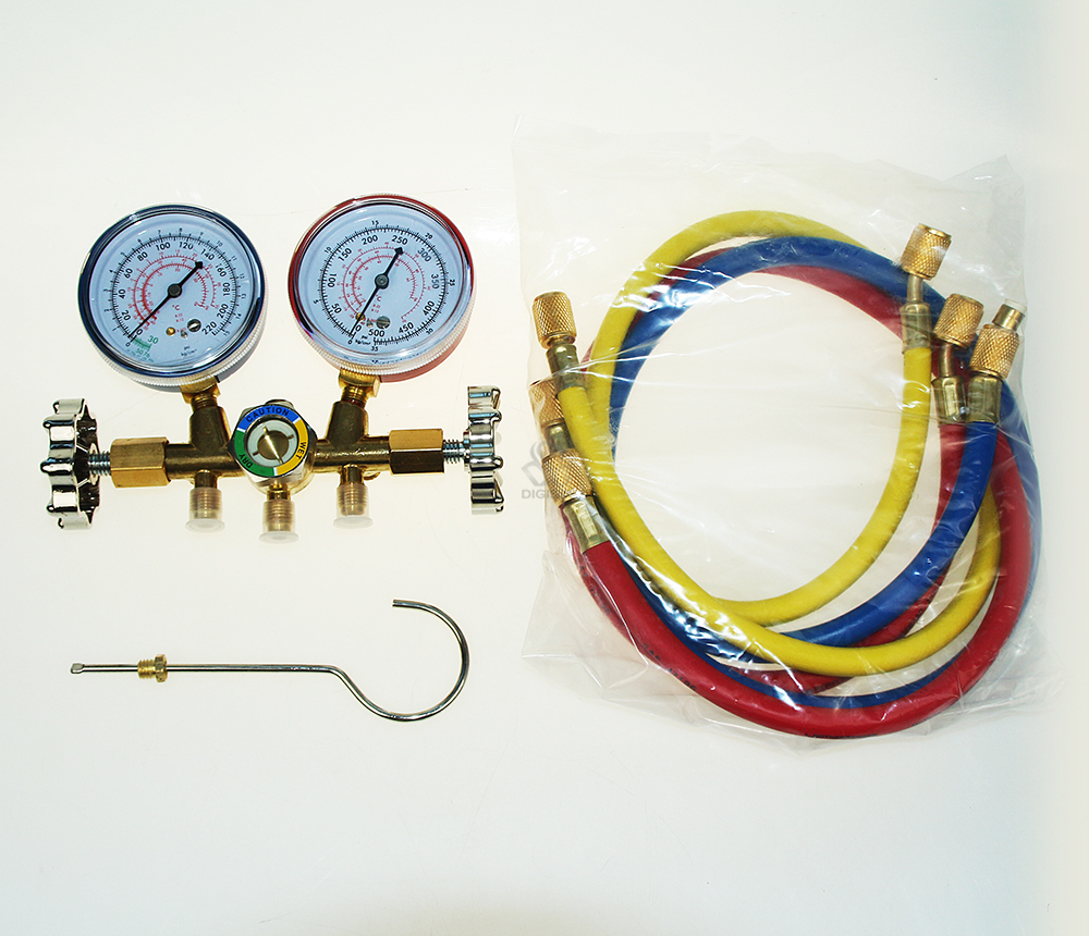 เกจวัดน้ำยาแอร์ R22 CT-536G เกจ์พร้อมสายน้ำยาแอร์ R22 สายเกจวัดน้ำยาแอร์ สาย36 นิ้ว3เส้น ...
