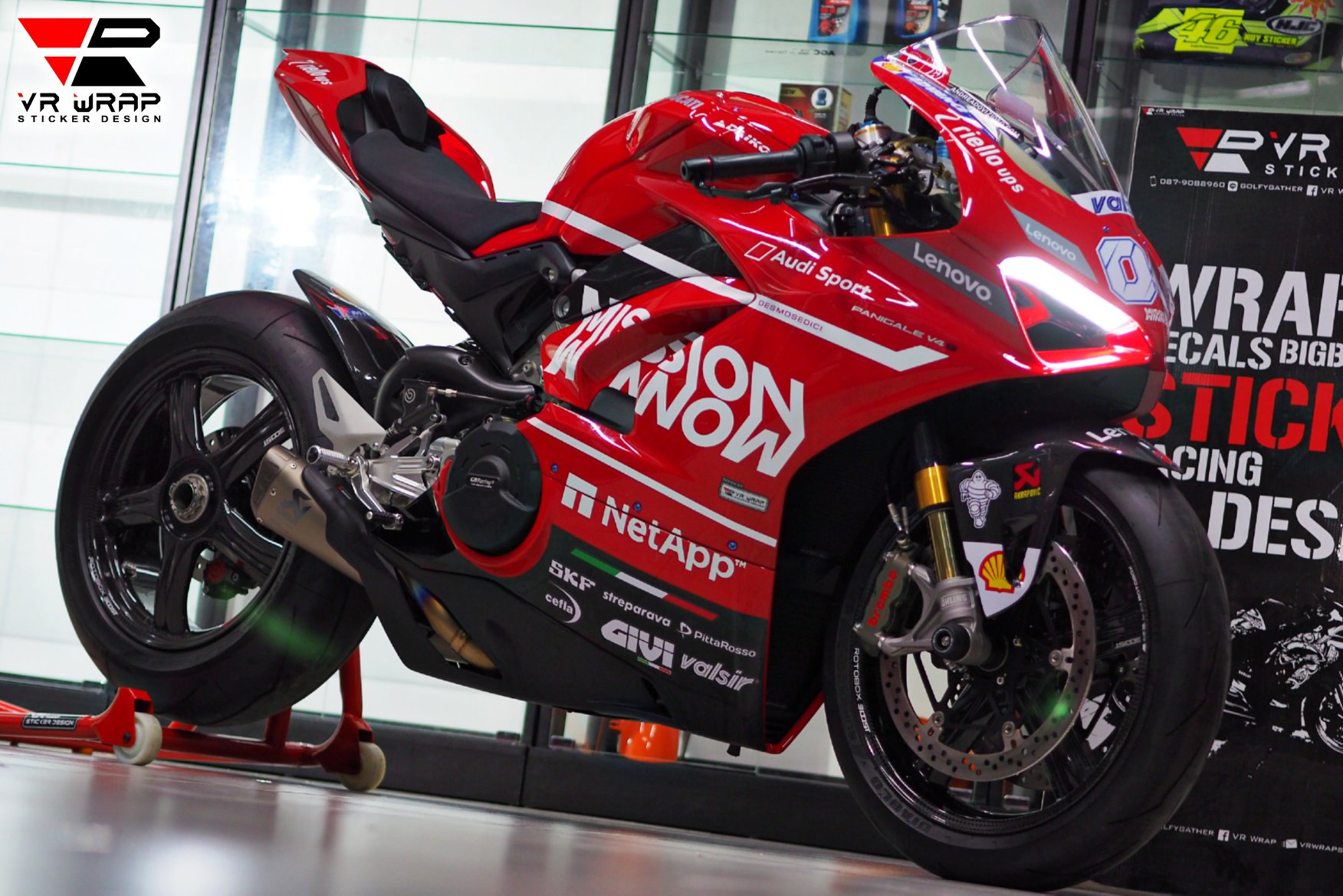 (VR wrap) สติ๊กเกอร์ kit / Ducati V4 ลาย Mission Minnow | Lazada.co.th