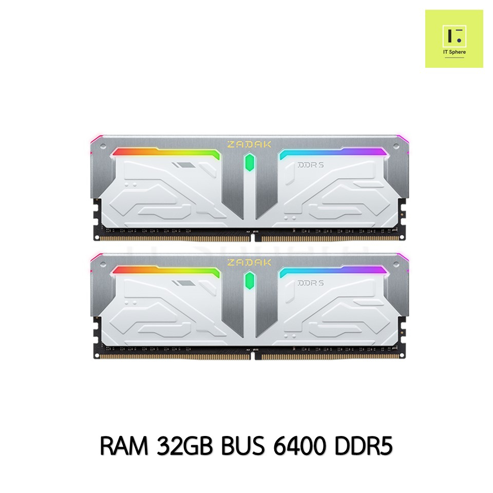 Ram ddr5 32GB BUS6400 (แรม Zadak SPARK RGB DDR5 6400 32GB (16GB x 2)) ประกันตลอดอายุการใช้งาน ...
