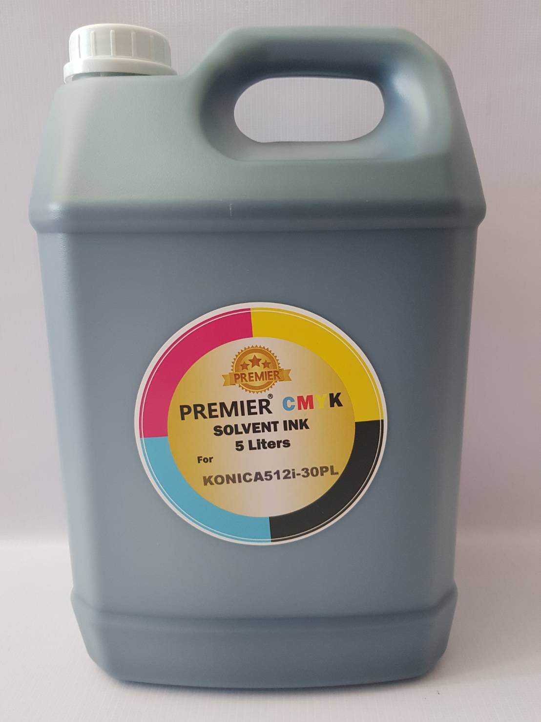 หมึกสี Solvent ink สำหรับ หัวพิมพ์ Konica 512i 30PL 5ลิตร ไร้กลิ่น PREMIER SOVENT INK 30PL สี ...