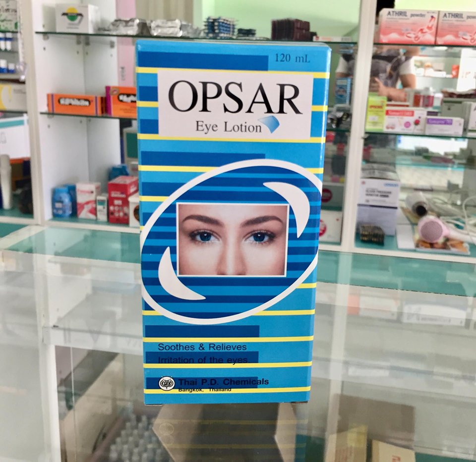OPSAR น้ำยาล้างตา Eye Lotion ออฟซ่าร์ ช่วยชำระฝุ่นละออง ผงเข้าตา ขนาด ...