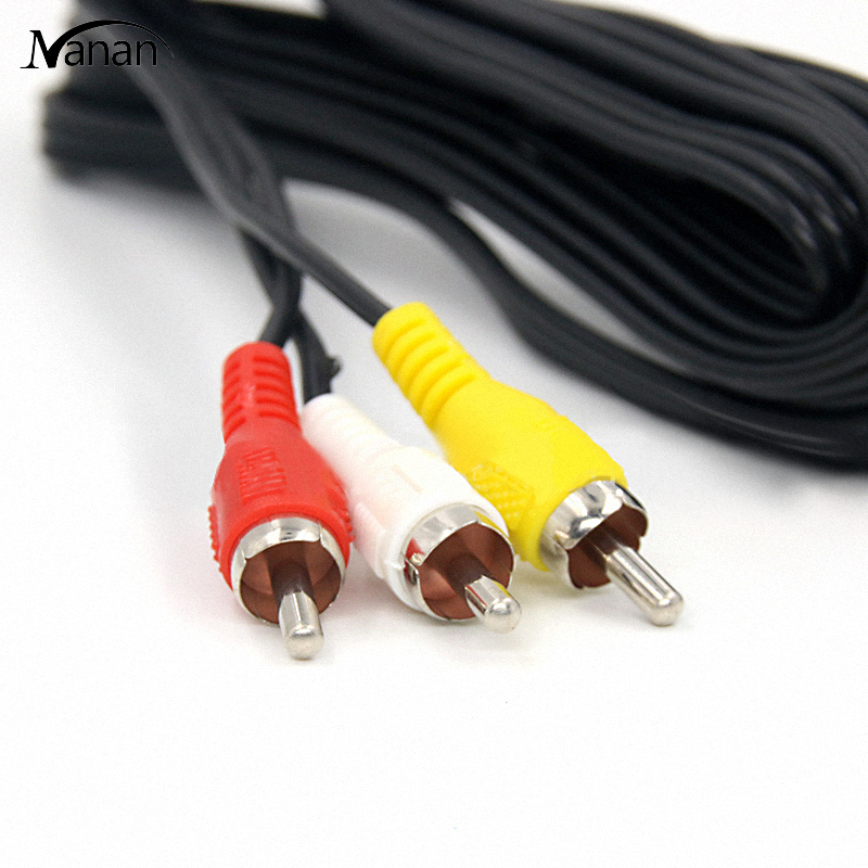 1.8m 3rca Tv Adapter Av Cable Audio Video Cable For Ps2 Ps3 Multimedia ...
