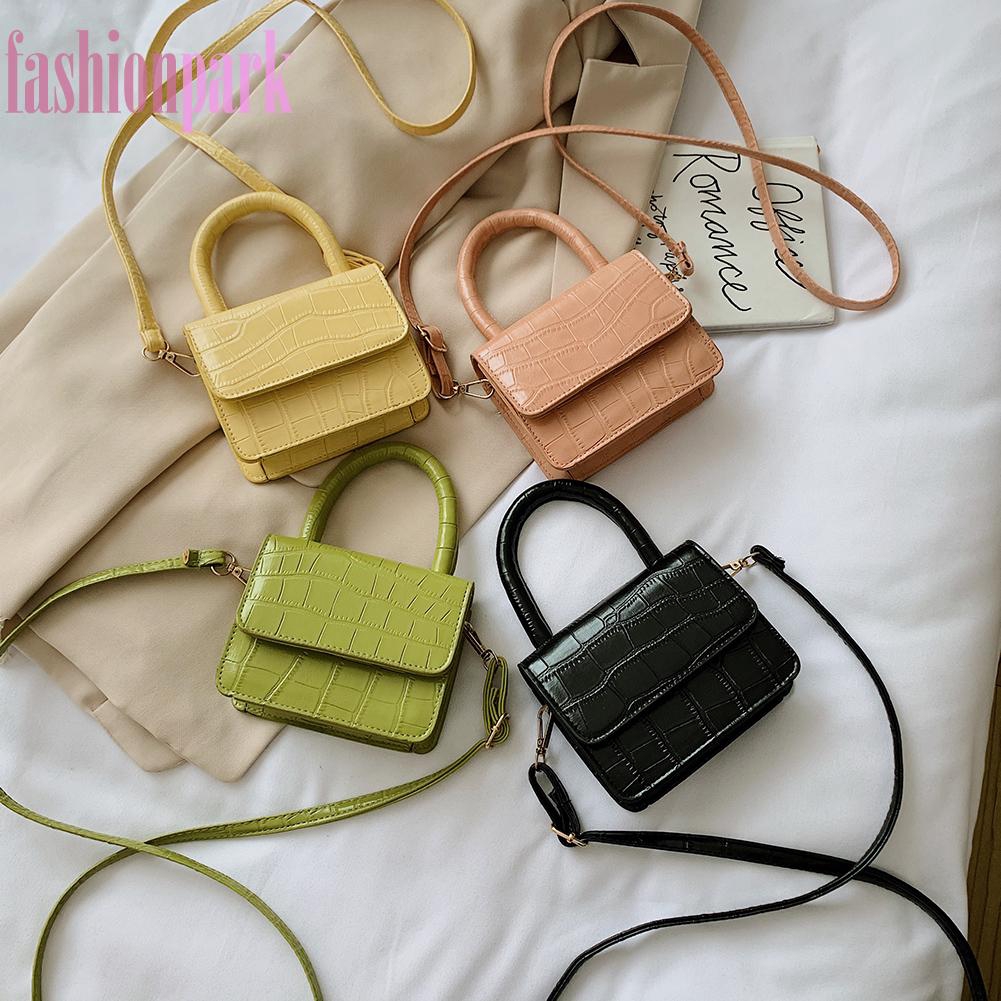 fashionpark Elegant Women Leather Mini Shoulder Handbags Flap Messenger ...