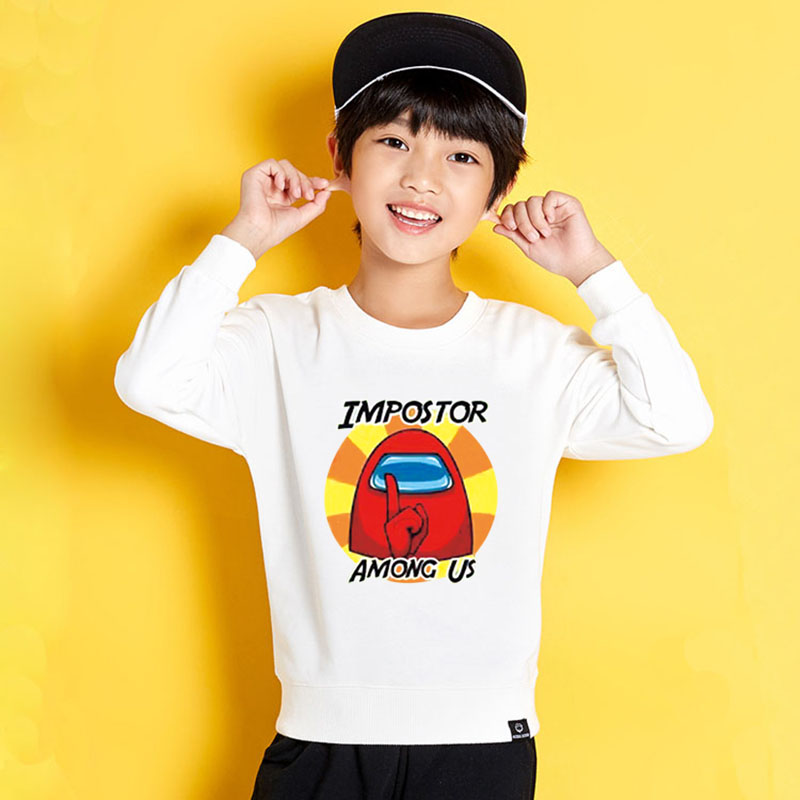 K2140-O เสื้อกันหนาวเด็กสไตส์เกาหลี สกรีนลายการ์ตูนน่ารักใส่ได้ทั้งหญิง ...