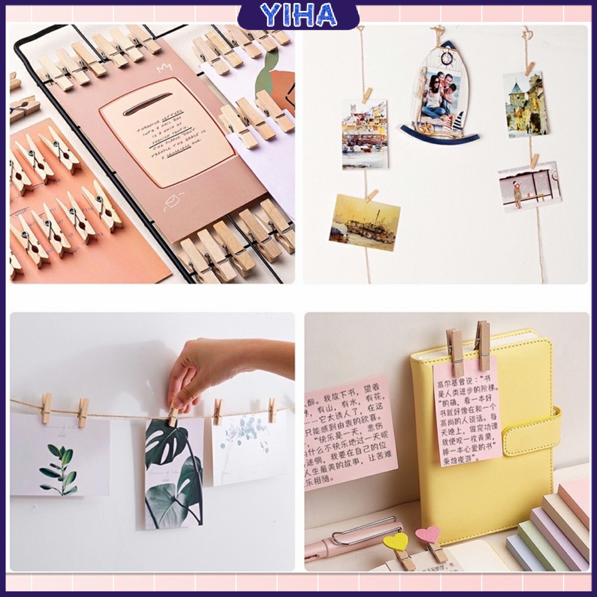 Yiha จัดส่งในกทม ไม้หนีบรูป ขนาดเล็ก คลิปมัลติฟังก์ชั่น คลิปหนีบรูปภาพ ...