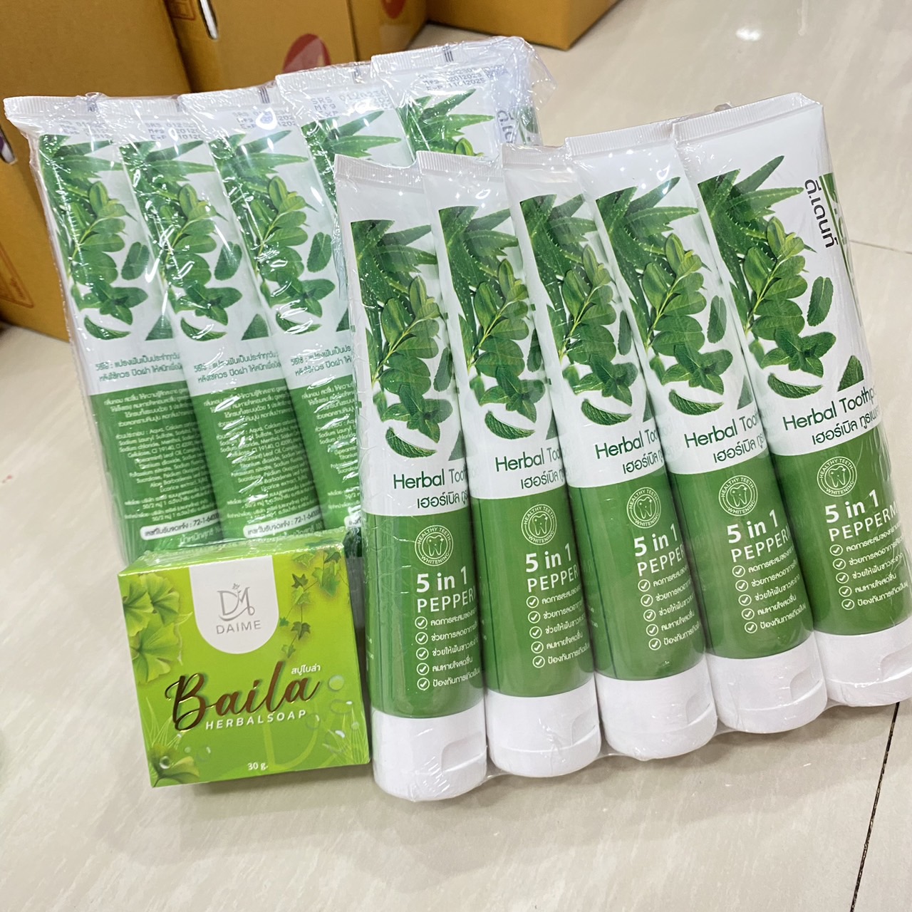 D.Dent ดีเดนท์ ยาสีฟันสมุนไพร โปรโมชั่น 1 เเถม 1 / 5 เเถม 5 + เเถมสบู่ ...