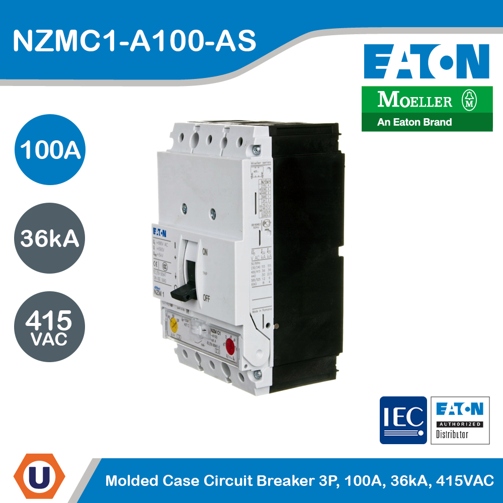 EATON Molded Case Circuit-Breaker (MCCB) 3P, 100A, 36kA ที่ 415VAC รหัส ...