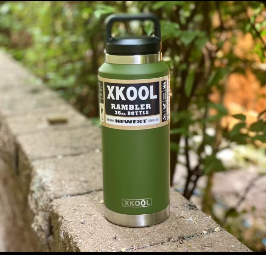 ⚡🔥ด่วน พร้อมส่ง!⚡🔥Xkool แก้ว กระติกน้ำขนาด 36Oz เก็บอุณหภูมิความเย็น,ร้อนสีพื้นเนื้อแก้วเป็น ...