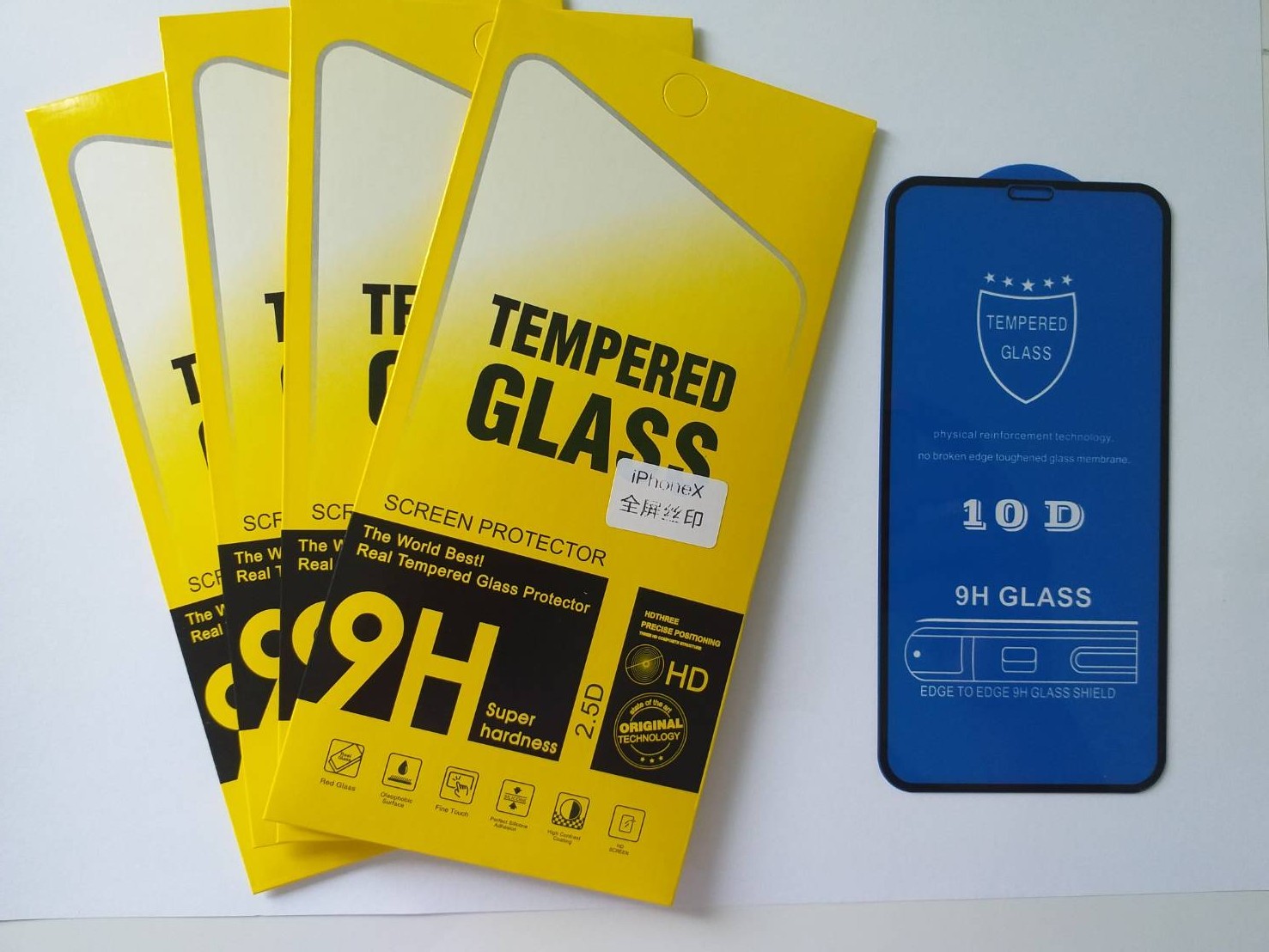 ฟิล์มไอโฟน ฟิลม์กระจกนิรภัยiphone( ซื้อ 2แถม1)ฟิลม์กระจกไอโฟน9d ip6ขาวดำ ip7ขาวดำ ip6pขาวดำ ip7p ...