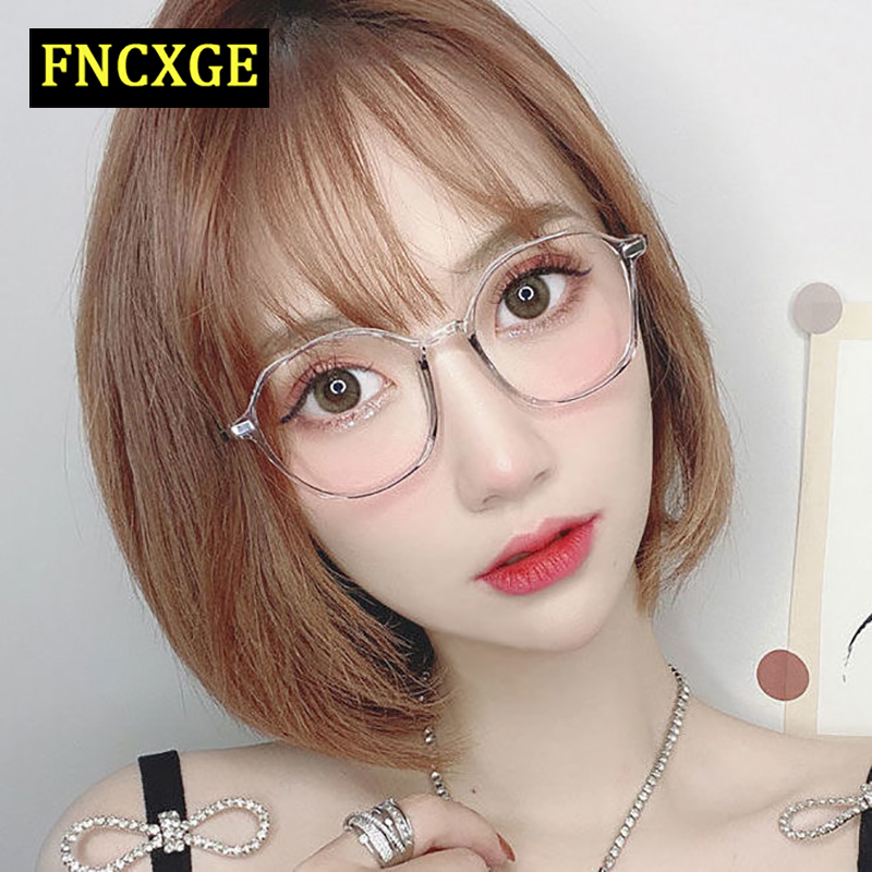 FNCXGE แว่นตาสายตาสั้น -100 ถึง -600 กรอบ ผู้หญิง ผู้ชาย TR90 ป้องกันแสงสีฟ้า ใส่ได้ทั้งผู้หญิง ...