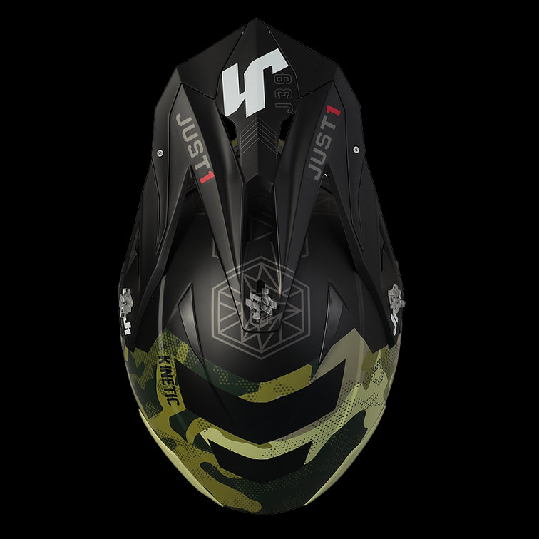 หมวกกันน็อค JUST1 รุ่น J39 ลาย Kinetic Camo Fluo Yellow Red Black matt - CHANG MOTO - ThaiPick
