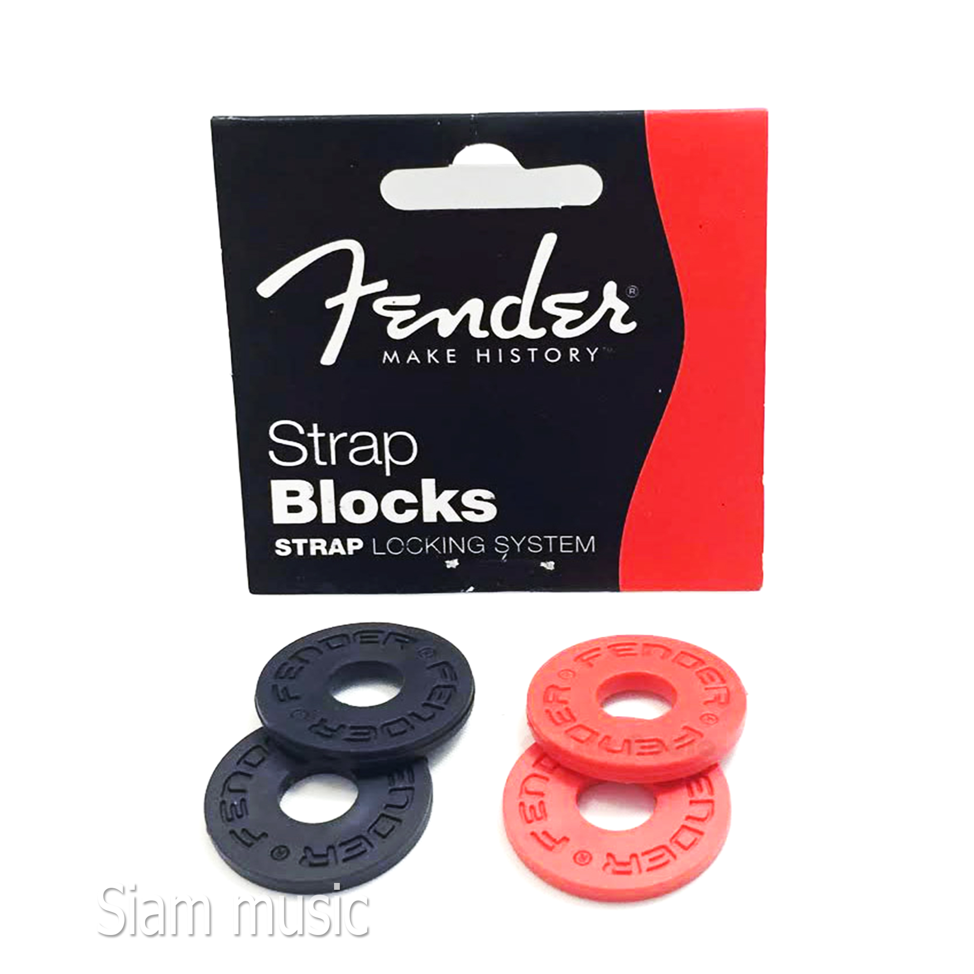 Fender Strap Blocks ที่ล็อคสายสะพายกีต้าร์ (4ชิ้น) - Siam music - ThaiPick