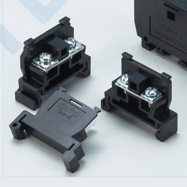 CNTD เทอร์มินอล TERMINAL TBR CBR TR STOPPER สีดำ ยึดราง DIN RAIL ...