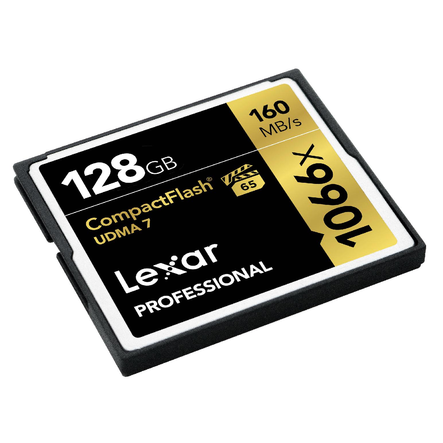 Lexar 128GB 1066x (160MB/s) Compact Flash Professional - Legend ...