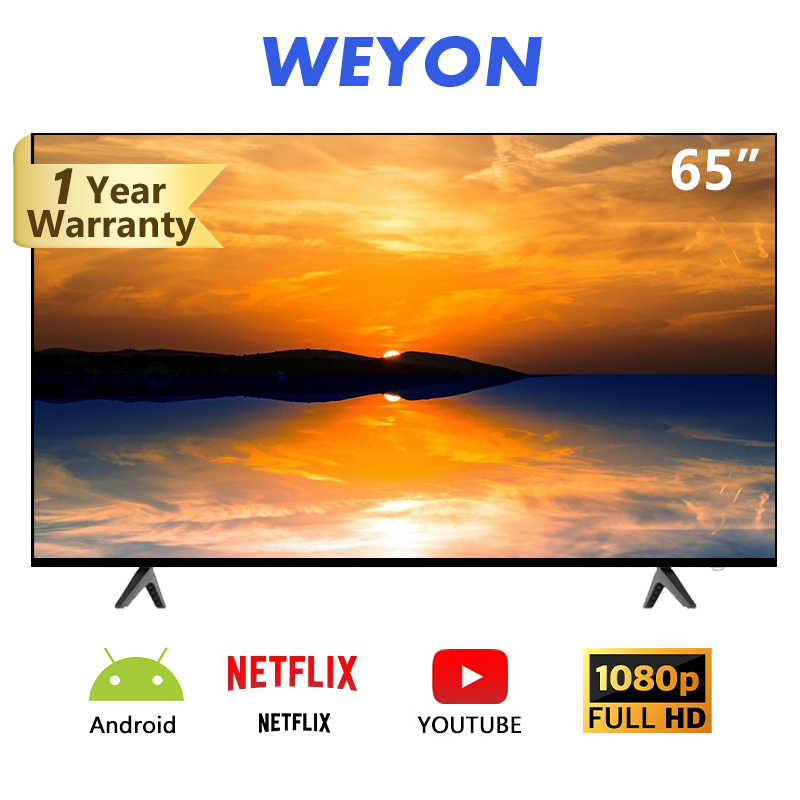 WEYON ทีวี 65 นิ้ว สมาร์ททีวี Smart TV LED Android TV 4K UHD โทรทัศน์ ...