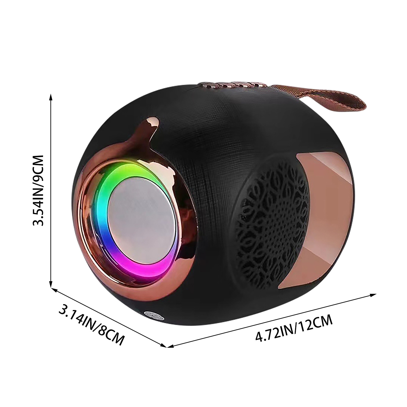 s Bluetooth Speaker Portable Mini Card Audio Colorful Light Speaker 360 ...