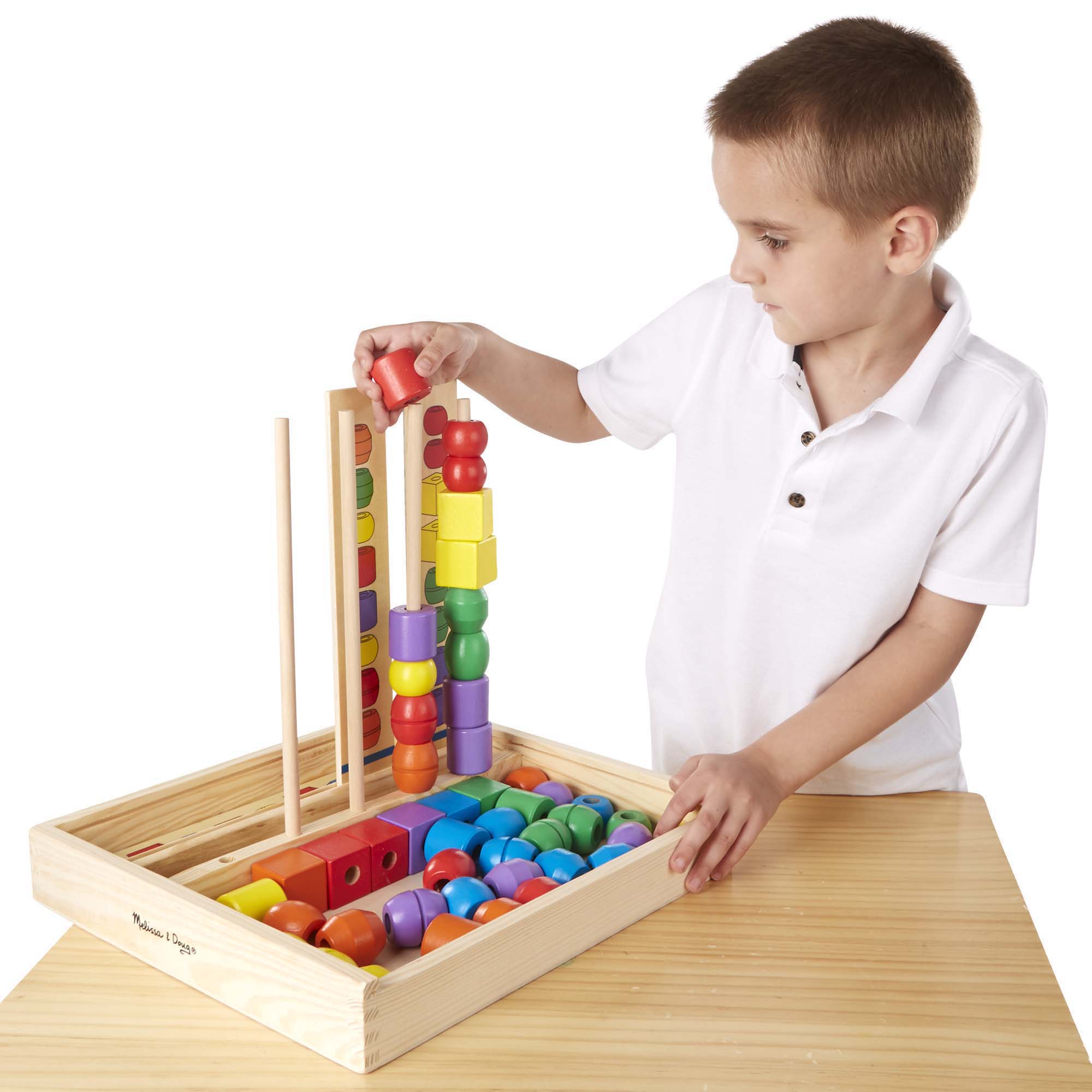 46ชิ้น รุ่น 570 ต่อเรียงอนุกรม Melissa Doug Bead Sequencing Set 46 Pcs ...