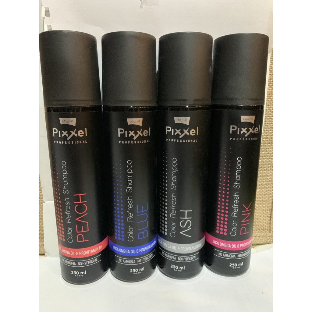 Lolane Pixxel Color Refresh Shampoo (Ash),(Purple),(Peach),(PINK),(Blue ...