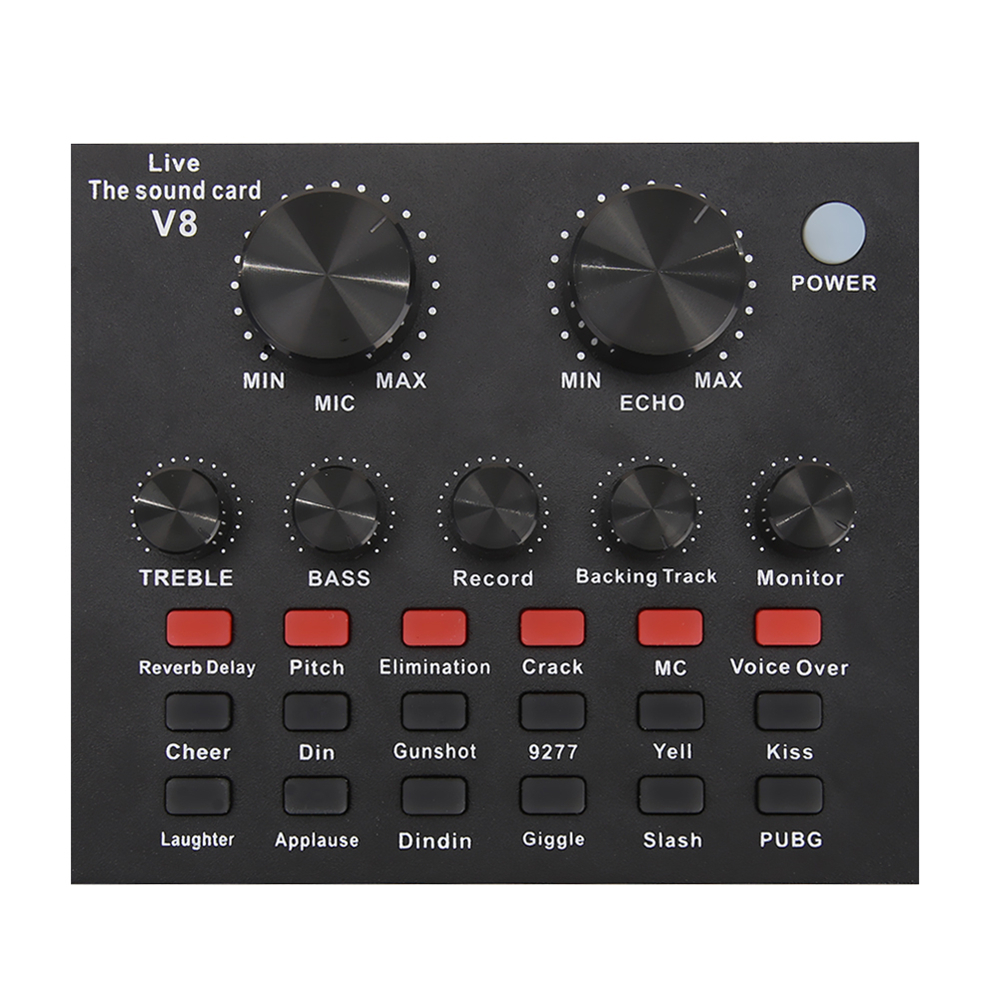 V8 Audio Live Sound Card Headset Microphone Webcast Live Sound Card ...