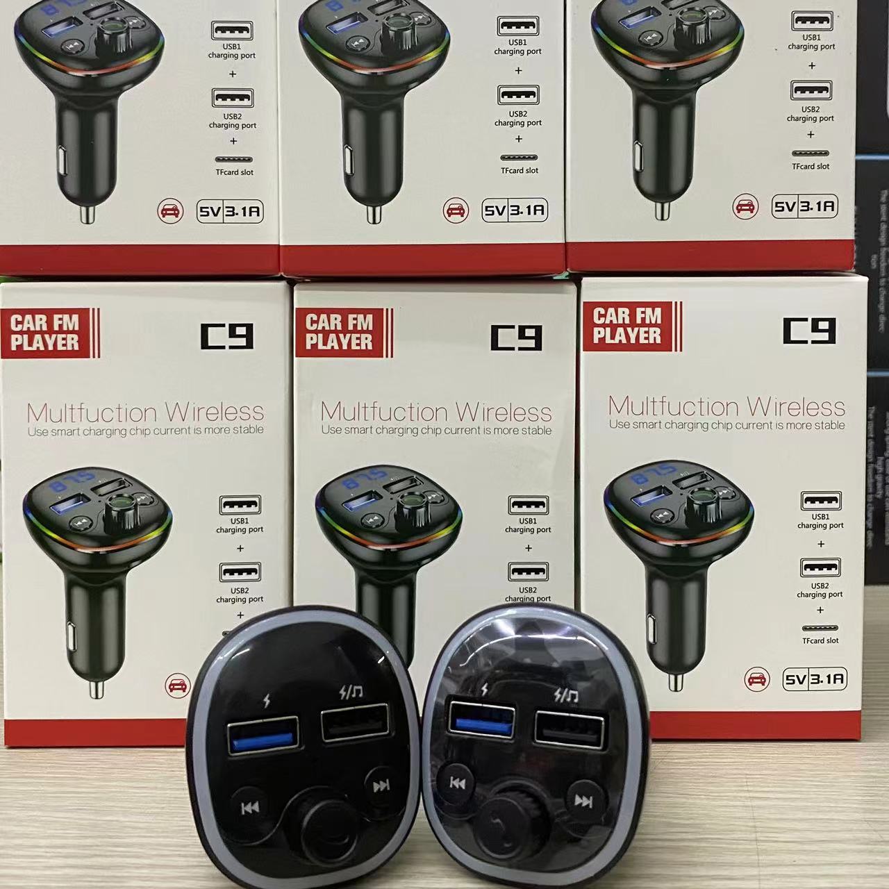 บลูทูธรถยนต์ C9 Car Mp3 Player bluetooth เครื่องเล่นmp3ในรถ เสียงดี ...