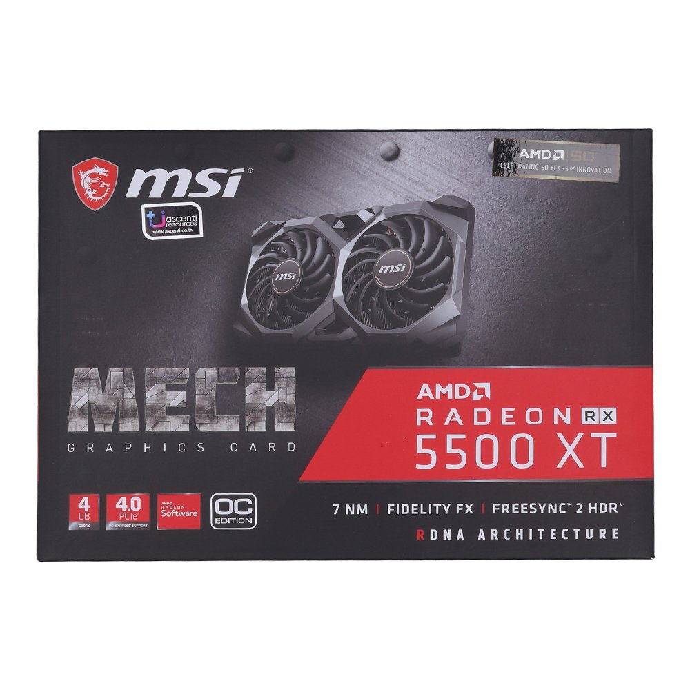 VGA (การ์ดแสดงผล) MSI RADEON RX 5500 XT MECH 4G OC - 4GB GDDR6 ...