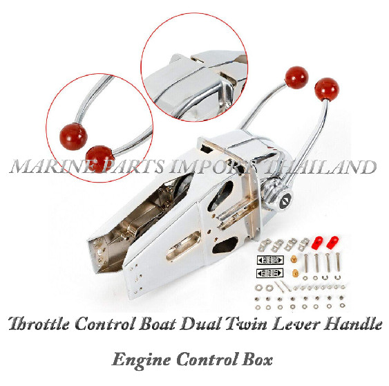 Throttle Control Boat Dual Twin Lever Handle Engine Control Box ...