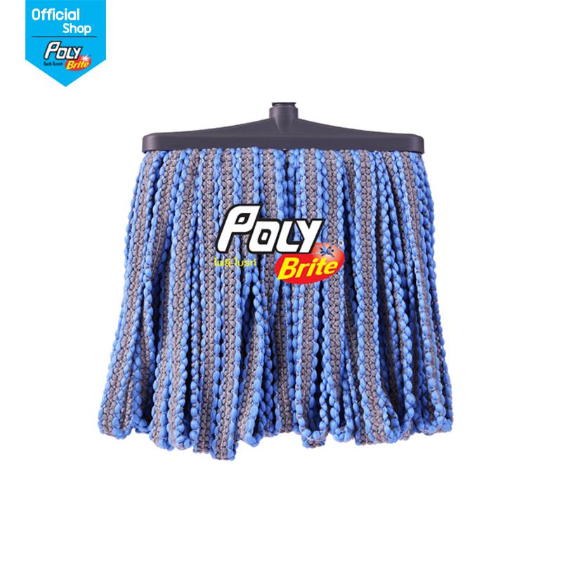 Poly-Brite ชุดอัลตร้าม็อบถูพื้นไมโครไฟเบอร์ ทรงแบน 25 cm + ไม้กวาดและที่ตักผง - Poly-Brite ...