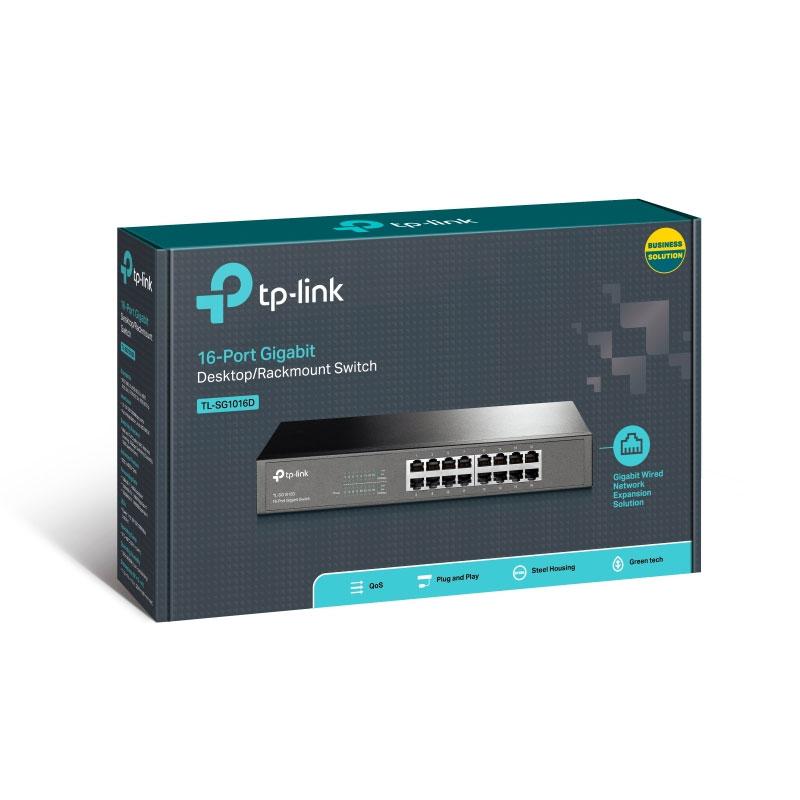 TP-LINK TL-SG1016D Gigabit Switching Hub 16Port (11") -LIFE TIME (BY ...
