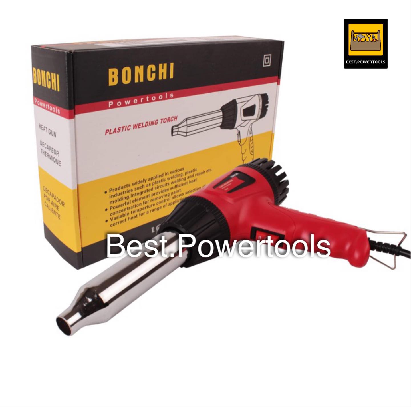 BONCHI ปืนเชื่อมพลาสติก และปืนเป่าลมร้อน 700 วัตต์ สามารถปรับได้ทั้งลม ...
