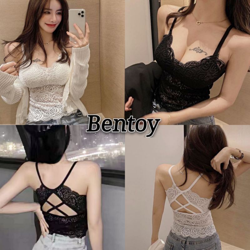 Bentoy*bratop*เสื้อสายเดี่ยวผ้าลูกไม้มีฟองน้ำในตัวเซ็กซี่（1919） - Smallgirl LZA - ThaiPick