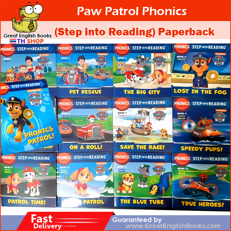 (No box) พร้อมส่ง หนังสือหัดอ่านภาษาอังกฤษเล่มเล็ก Paw Patrol Phonics ...
