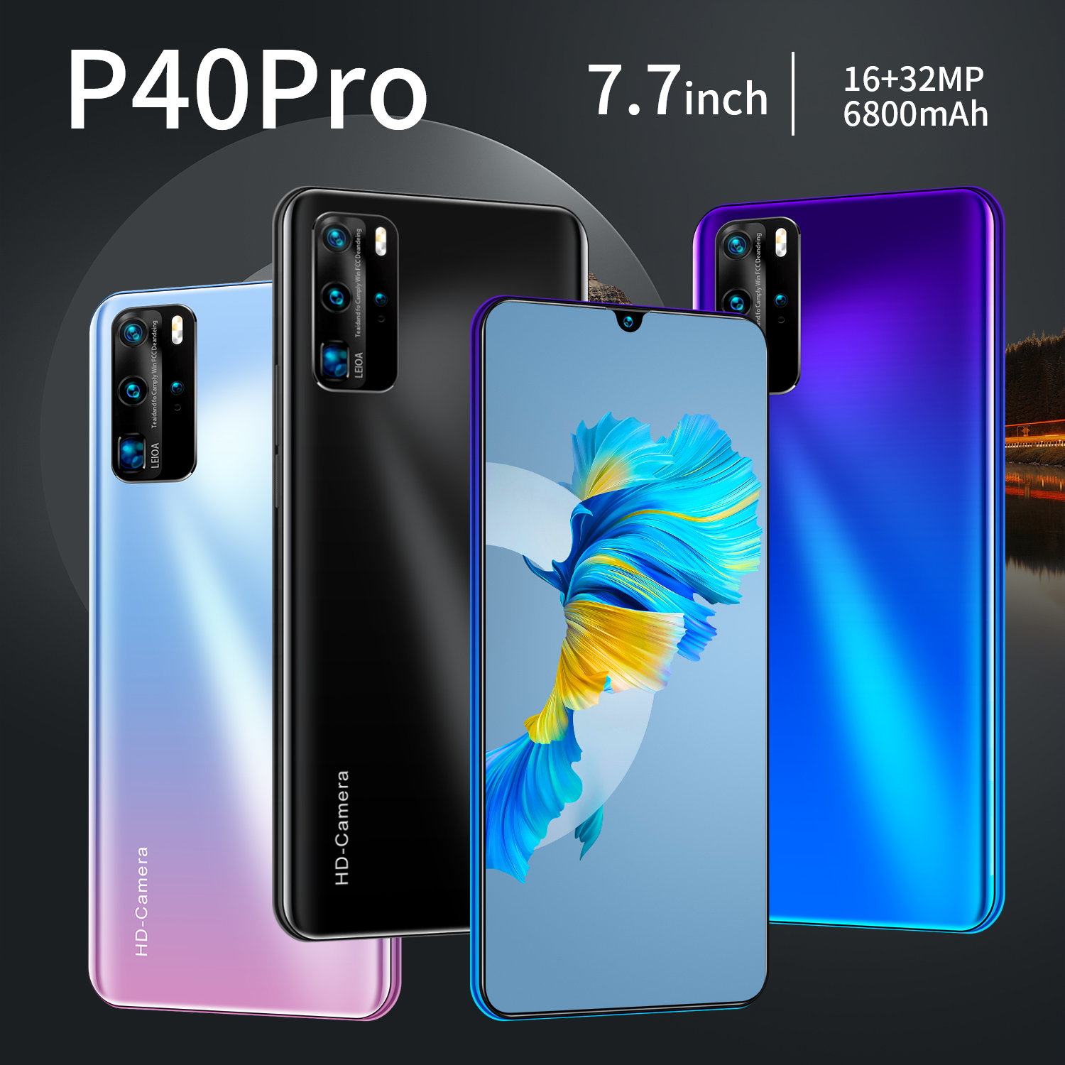 HUAWI P40 Pro โทรศัพท์มือถือ 7.7 นิ้ว โทรศัพท์ถูกๆ 5G 8GB +256GB / 4 ...