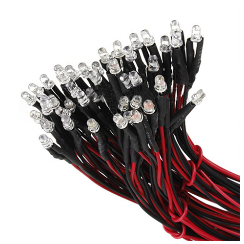 10 pcs 12V 20cm LED Pre wired 3mm red - sillyshuai - ThaiPick