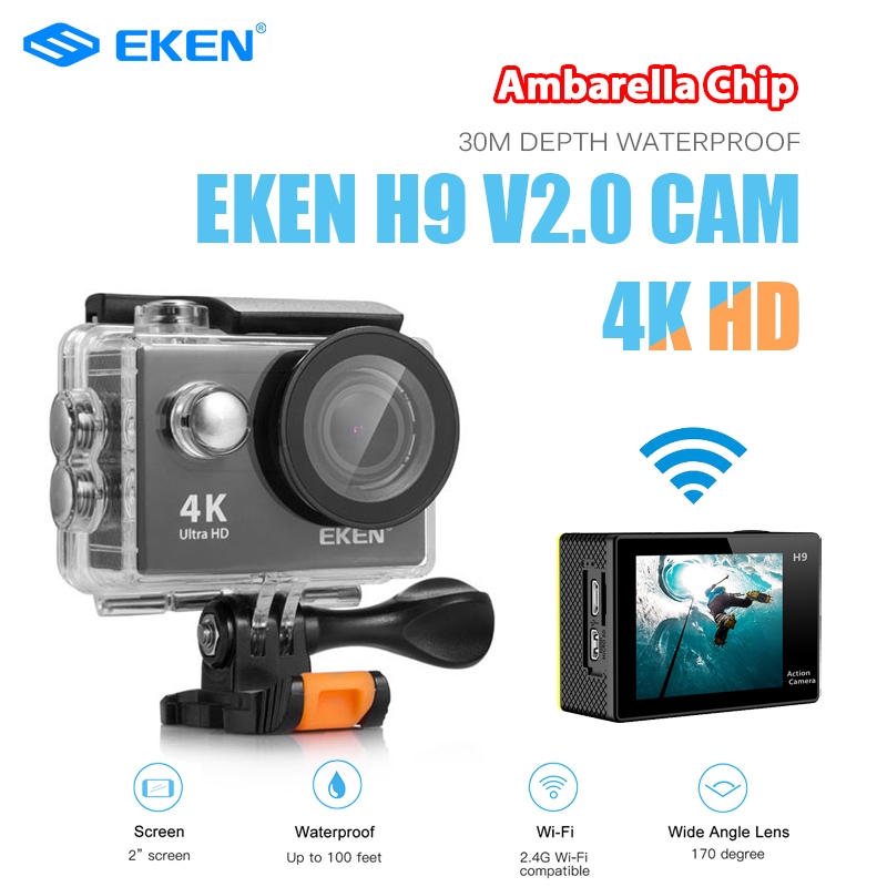 【Ready Stock】 Original Eken H9R / H9 Ultra HD 4K Action Camera 30M ...