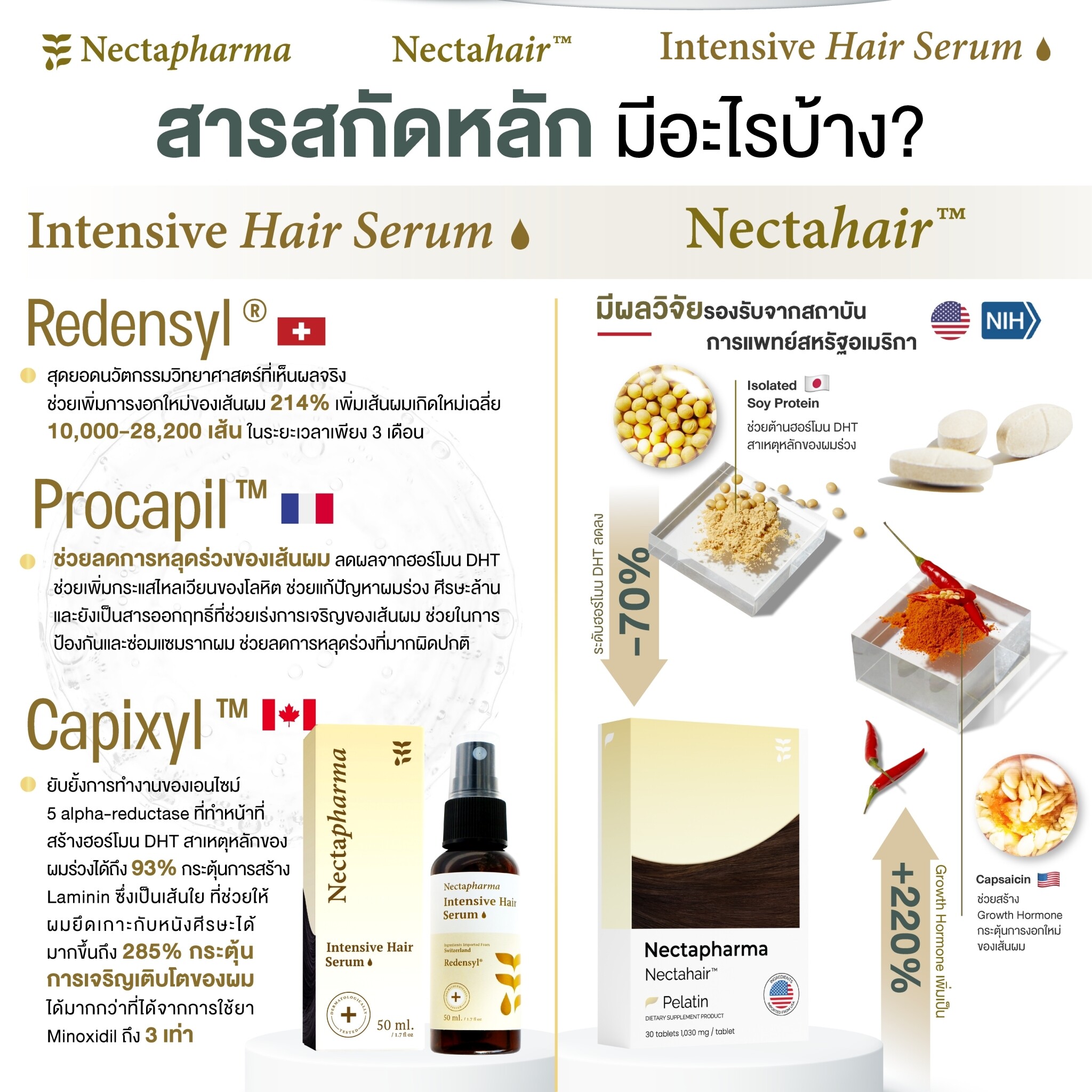 Nectapharma Intensive Hair Serum 50 ml / Nectahair Pelatin Necta เนคตา ...