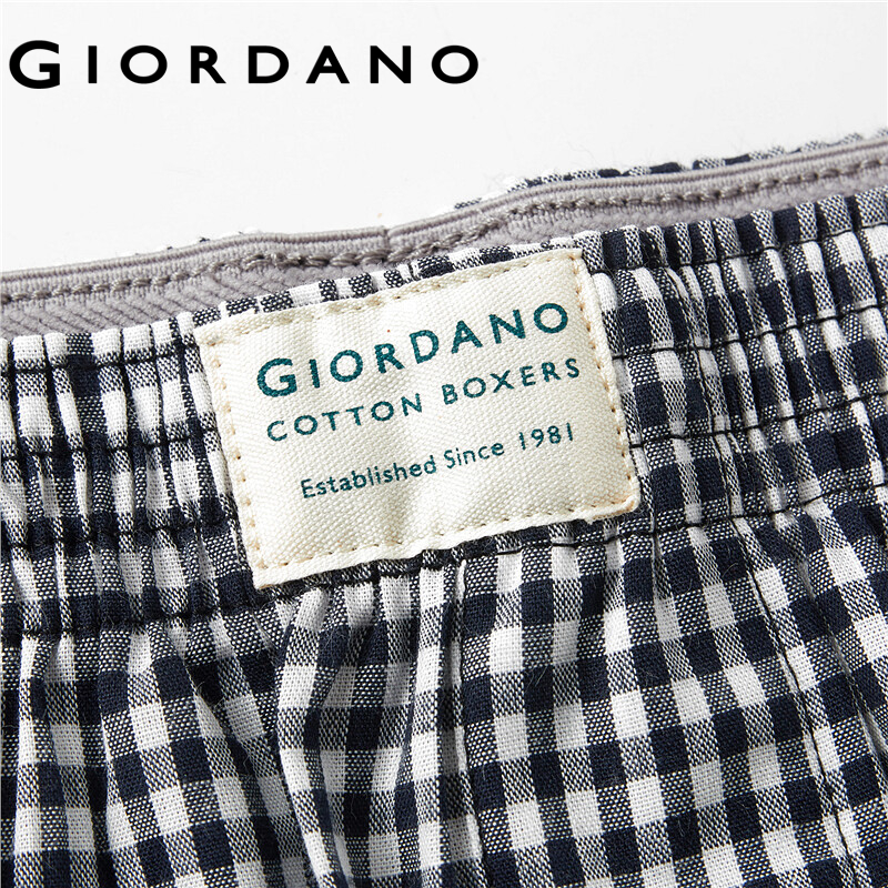 Giordano กางเกงใน Boxer บ๊อกเซอร์ ผ้าฝ้าย 100% จำนวน 3 ตัว Free ...