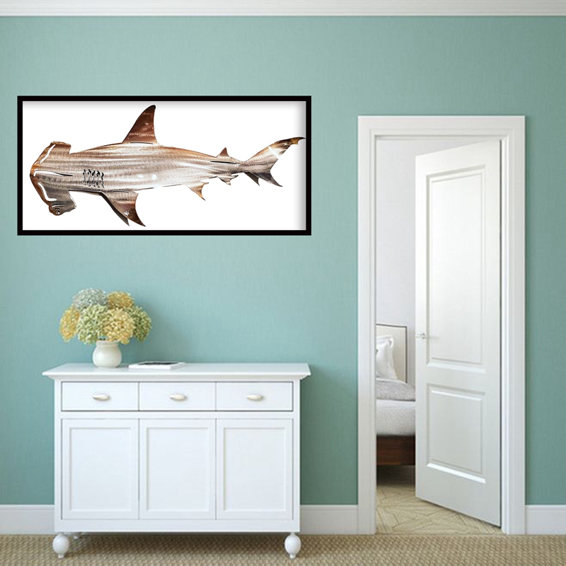 Shark Wall Stickers metal wall Decoration Wall Sticker DIY Art Wall ...
