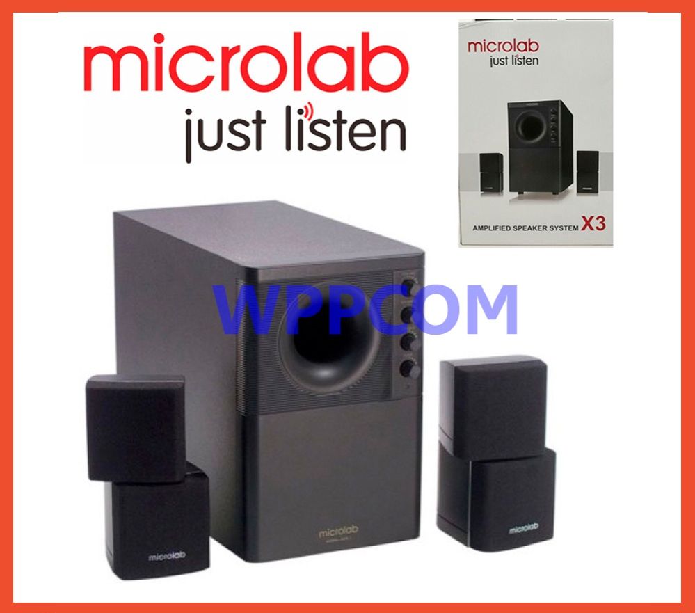 MICROLAB X3 2.1 Speaker ลำโพงพร้อมซัฟวูฟเฟอร์ รับประกัน 1 ปี | Lazada.co.th
