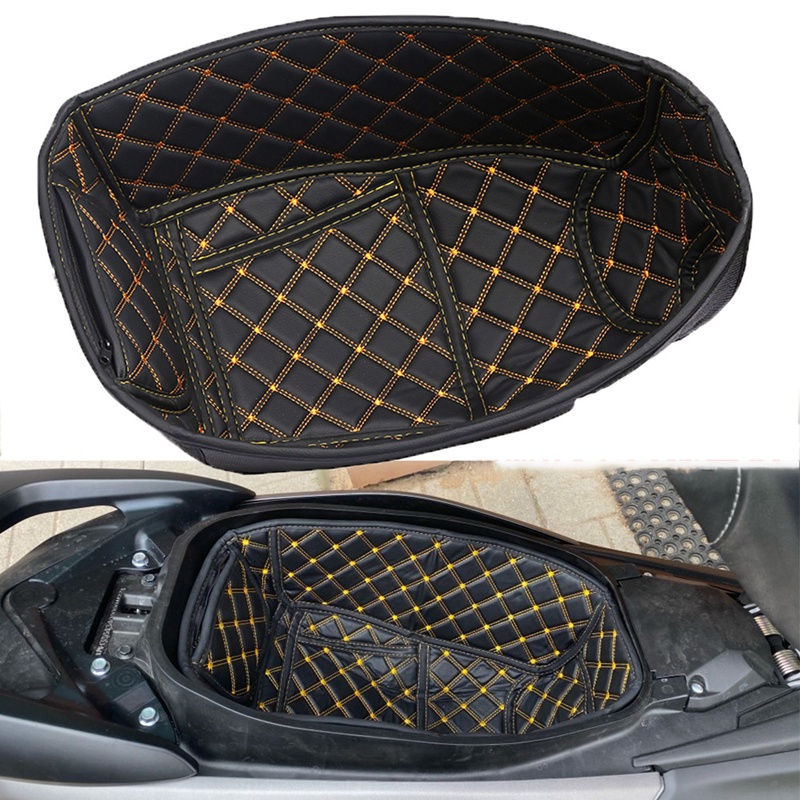 MOtorcycle PU Leather Rear Trunk Cargo Liner Protector Motorcycle Seat ...