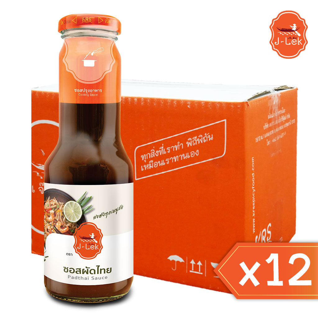 J-Lek (เจ๊เล็ก) ซอสผัดไทย ขวดแก้ว ขนาด 360 กรัม 1 ลัง (12 ขวด) - J-lek - ThaiPick