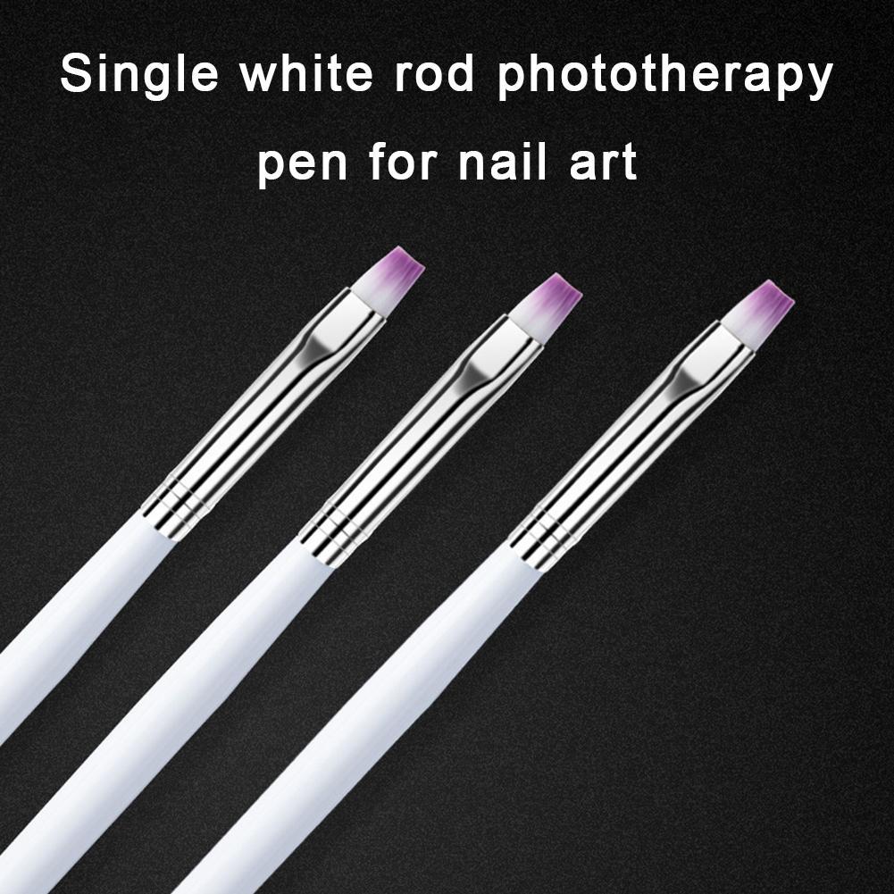 Nail Pen Nail Single White Bar Light Therapy Pen Purple Head Hair Pen ...