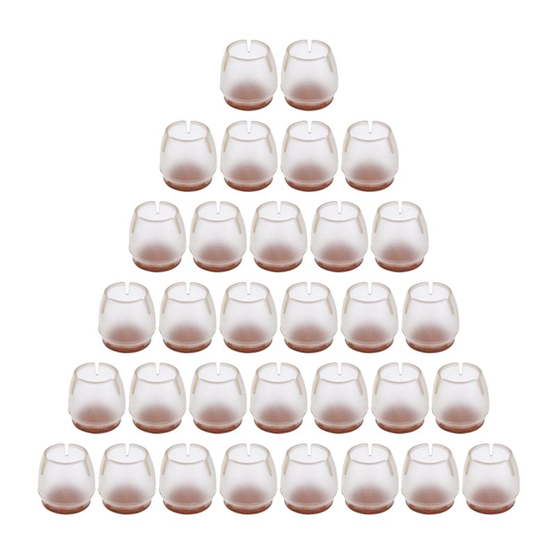 Transparent Silicone Chair Leg Caps Felt Pads Furniture Pad Chair Leg ...