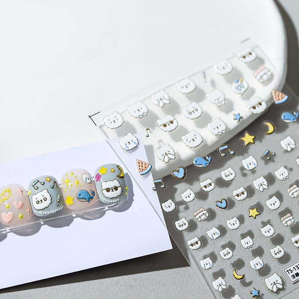 Y2K2 แฟชั่น เงางาม 3D สติกเกอร์ติดเล็บ ทำเล็บมือ เครื่องประดับเล็บ สไตล์ญี่ปุ่น อุปกรณ์ตกแต่ง ...