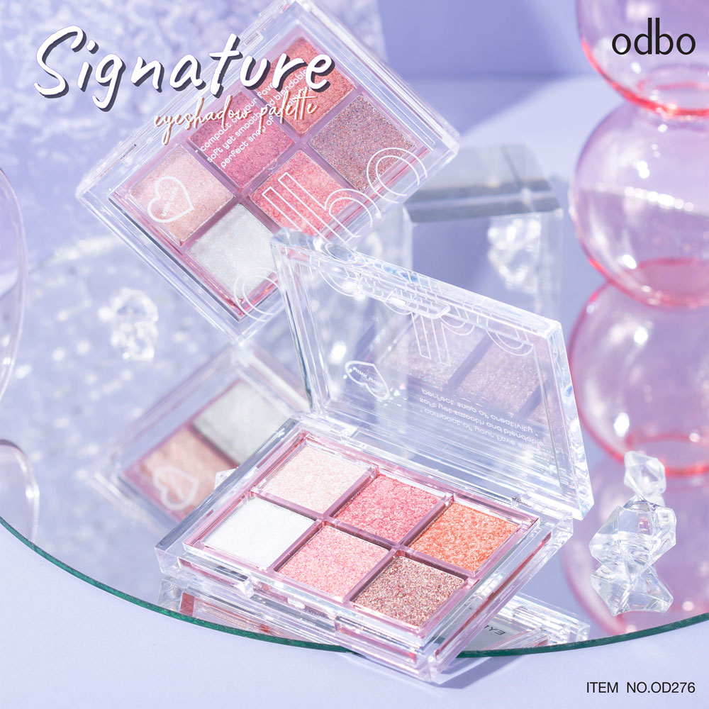 ODBO SIGNATURE EYESHADOW PALETTE (OD276) โอดีบีโอ ซิกเนเจอร์ อายแชโดว์ พาเลท x 1 ชิ้น abcmall ...