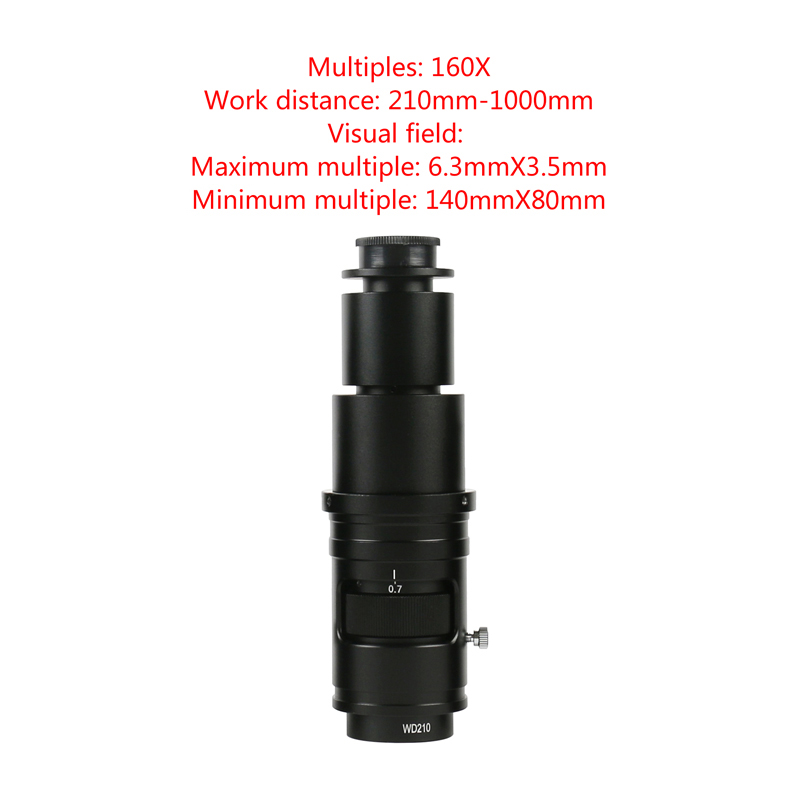 Industry Lens 8X -100X Magnification Adjustable 25mm Zoom C-mount Lens ...