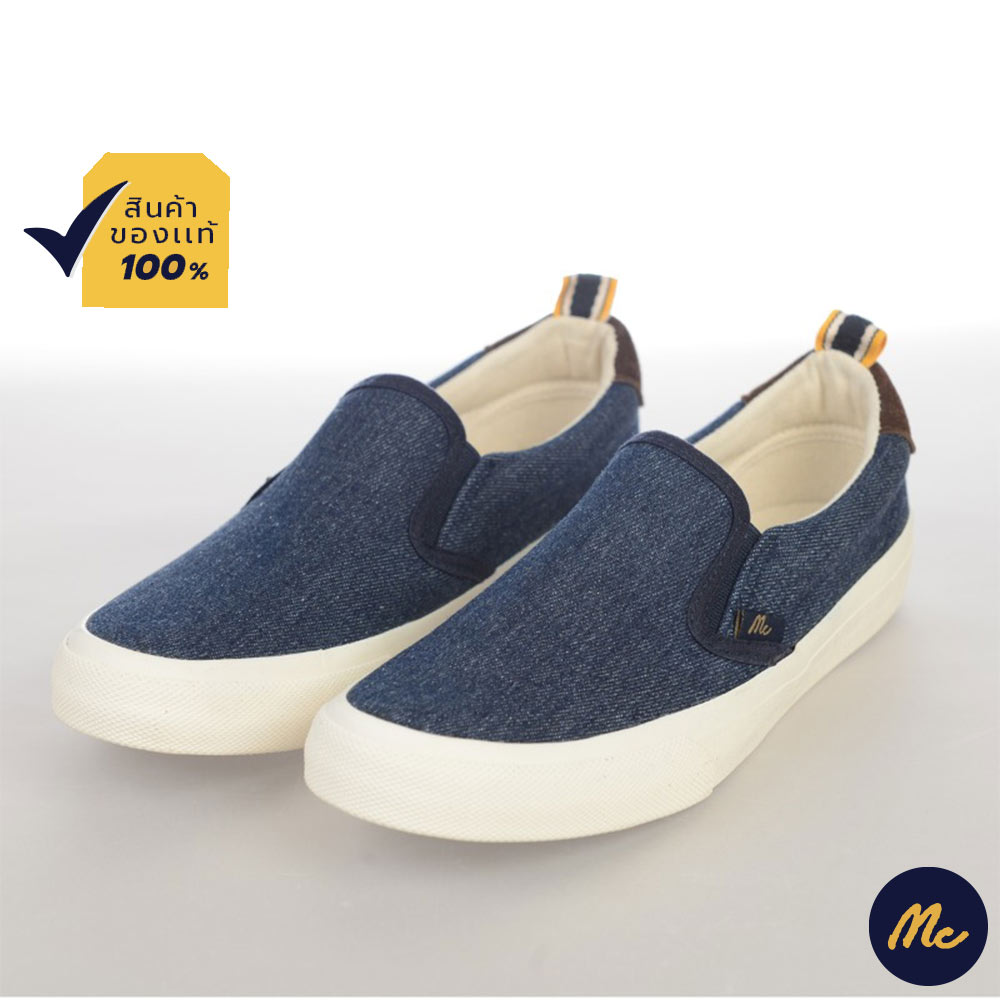Mc Jeans รองเท้า Slip on กรมท่า Unisex ใส่ได้ทั้งผู้ชายและผู้หญิง ทรง ...